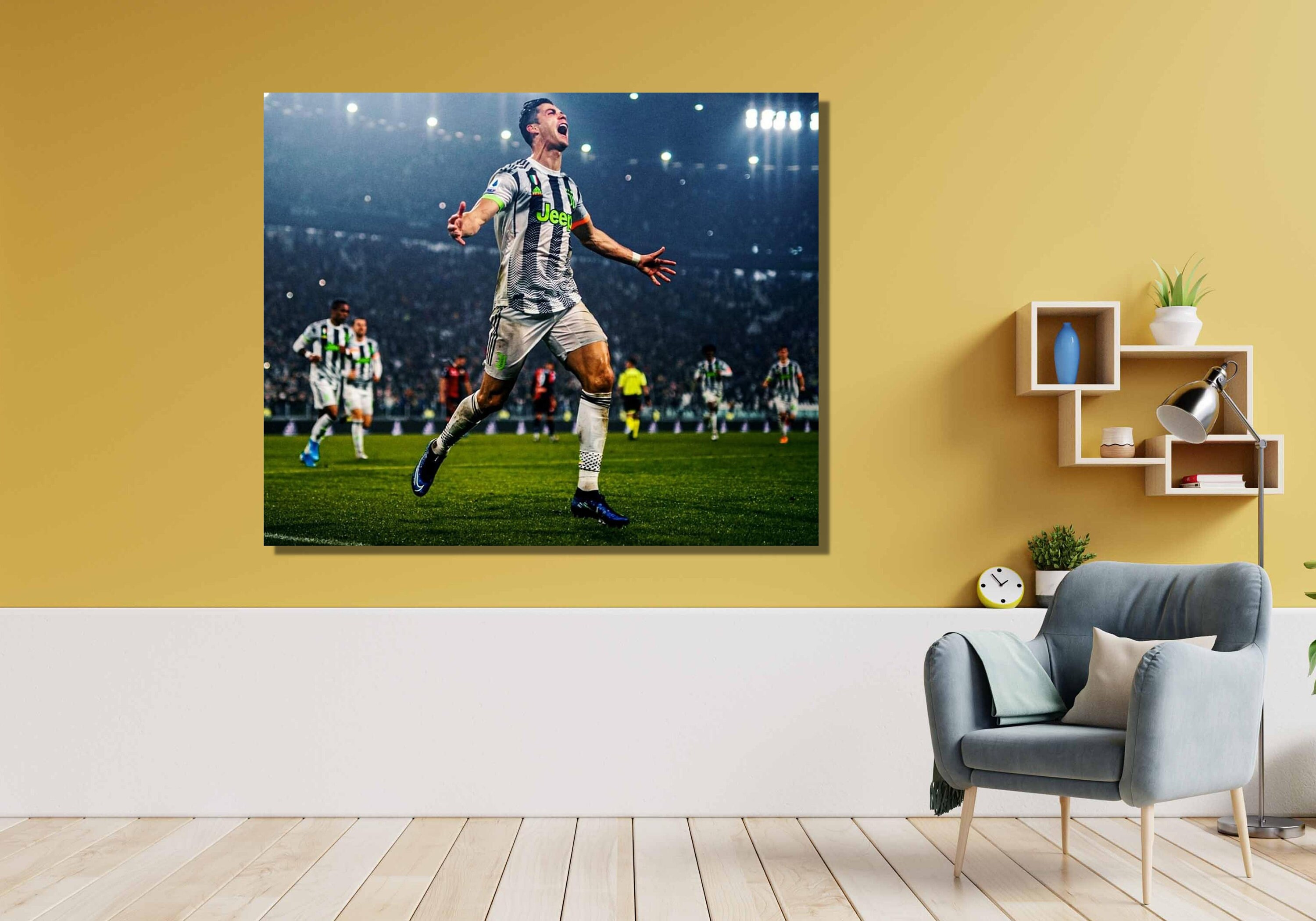 Cristiano Wall Design, Juventus Art Print, Canvas Football, Legend in ...