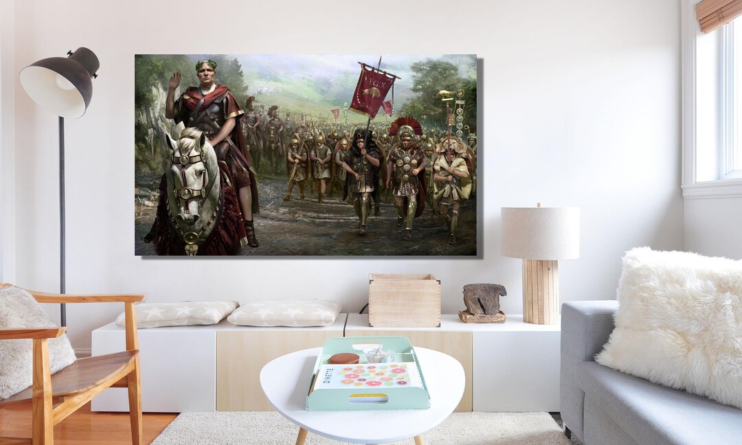 Julius Caesar Canvas Wallart,julius Caesar and His Army Wall Art ...