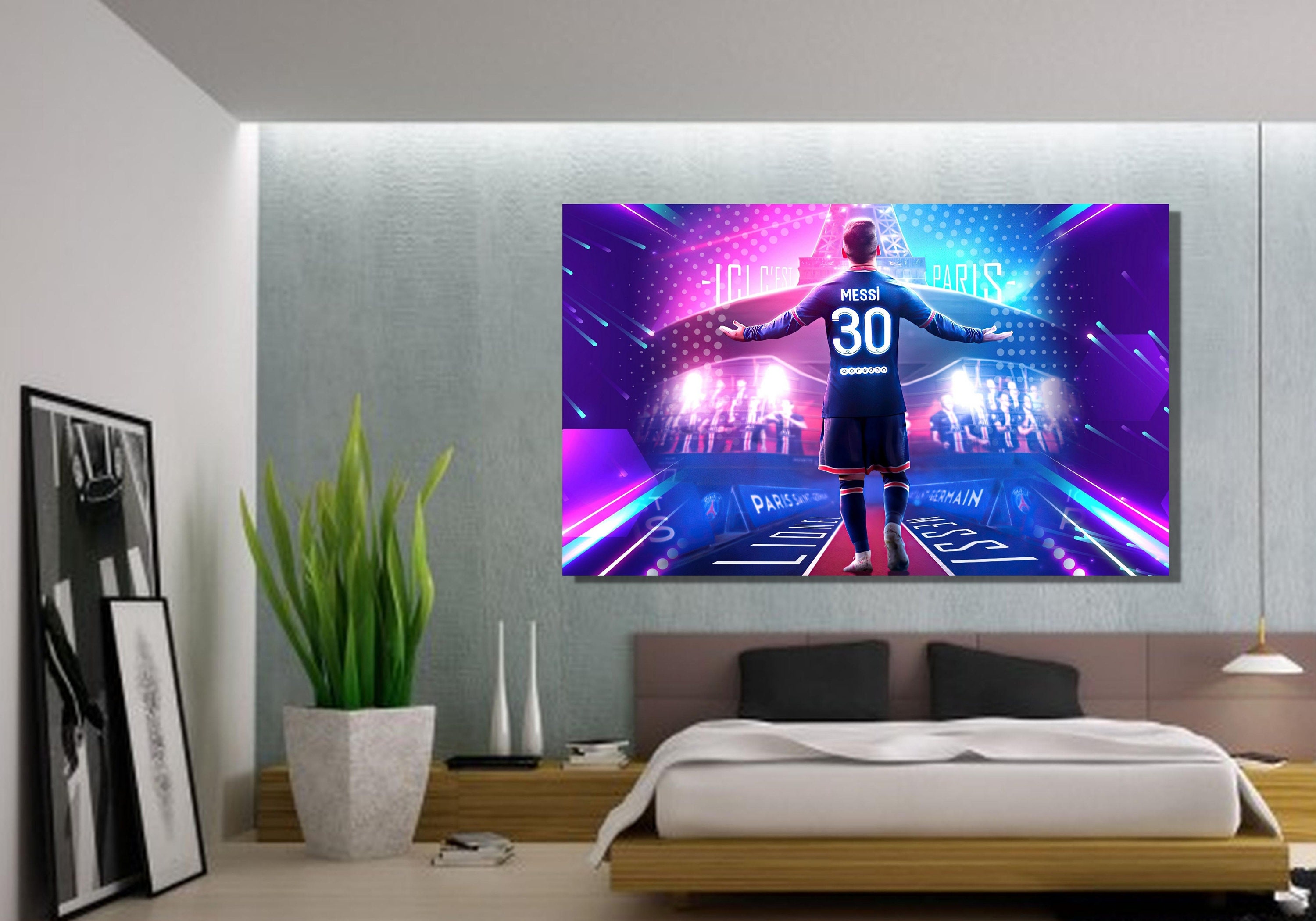 Lionel Messi Art Canvas,lionel Messi Poster,lionel Messi Wall Art,messi ...