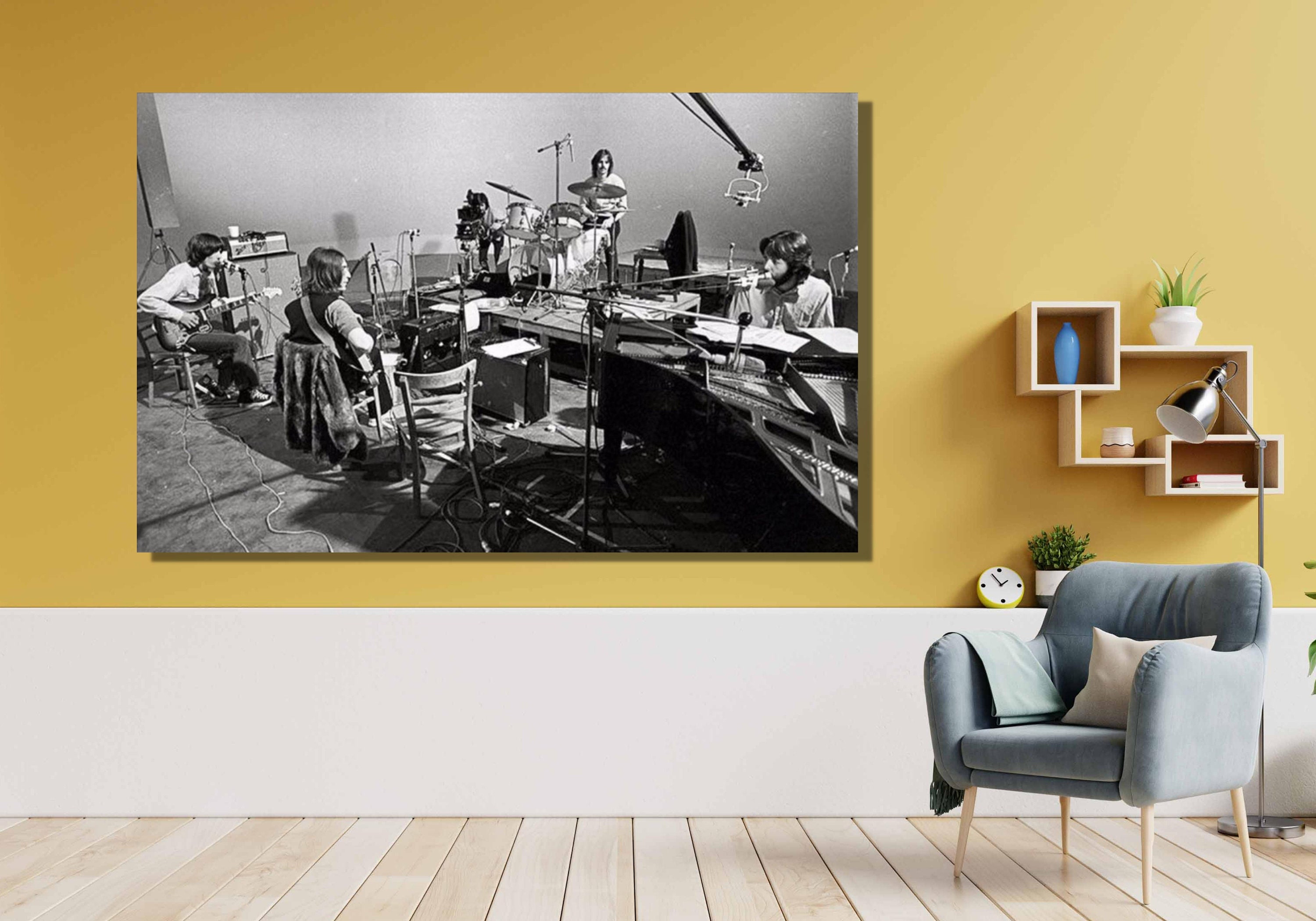 The Beatles Poster Recording Studio Wall Art, the Beatles Canvas Wall ...