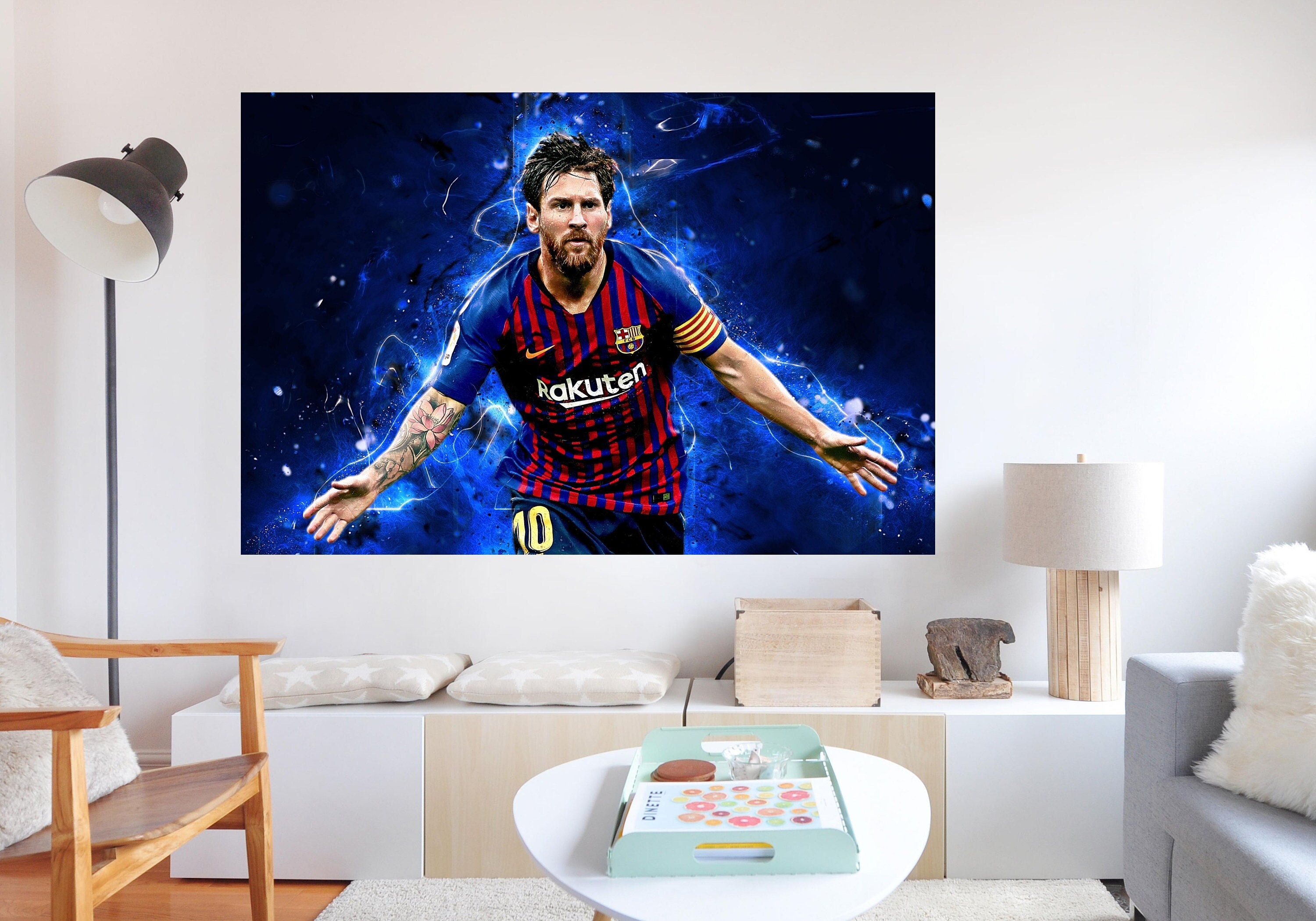 Lionel Messi Poster, Messi Canvas Wall Art, Messi Wall Art, Barca ...