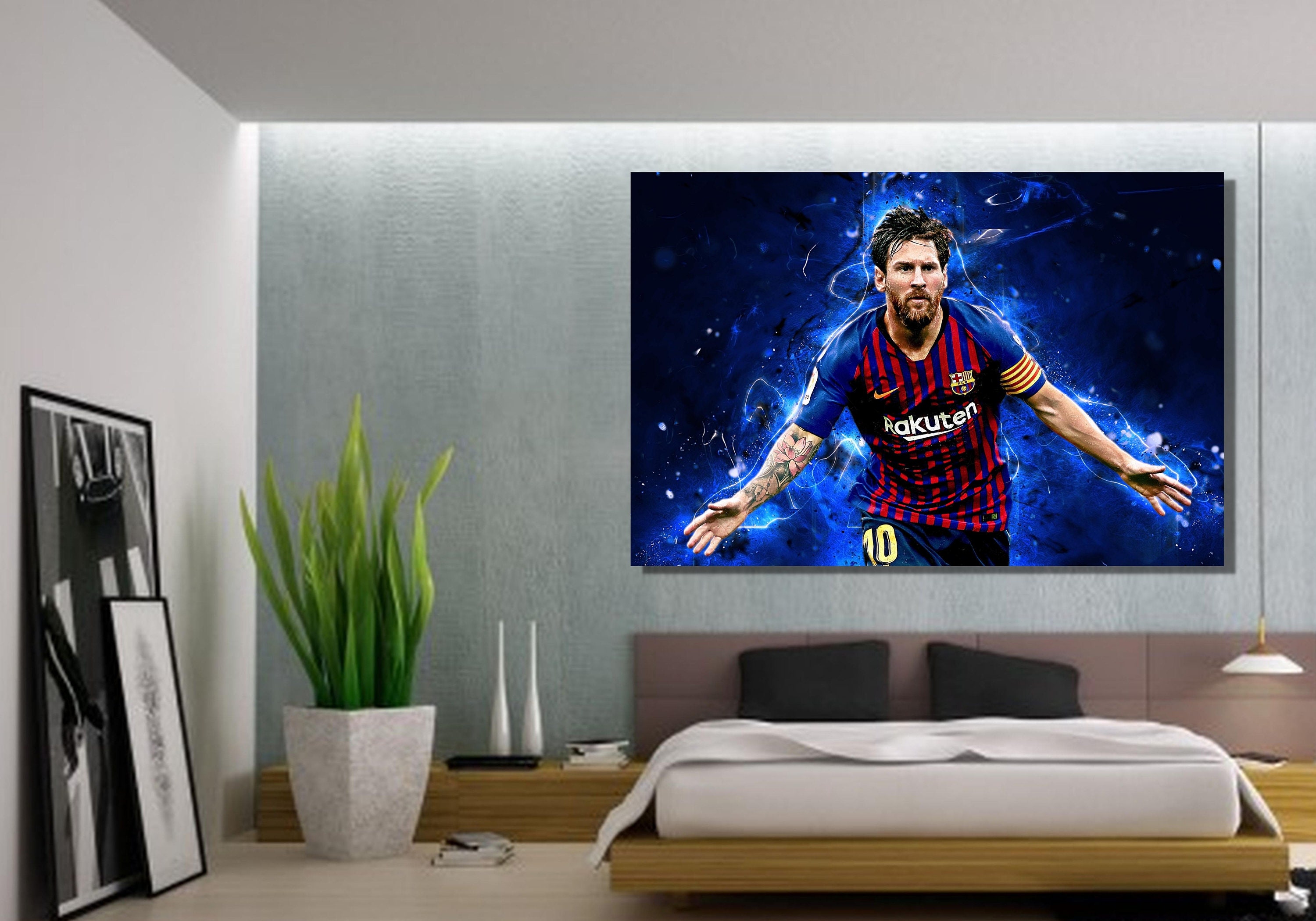 Lionel Messi Poster, Messi Canvas Wall Art, Messi Wall Art, Barca ...