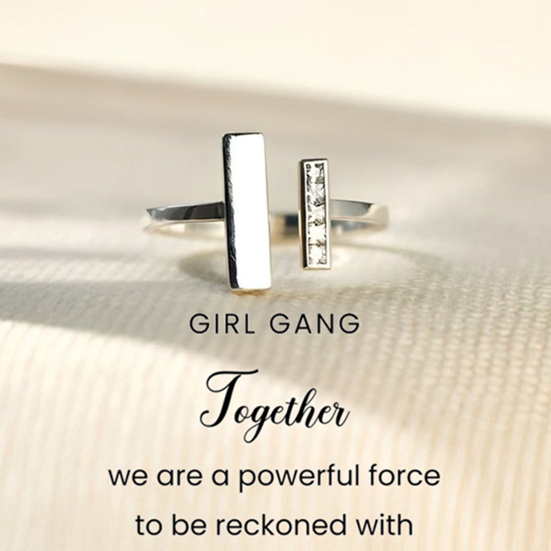 Minimalist Thick and Thin Ring, Girl Gang Together, We Are A Powerful ...