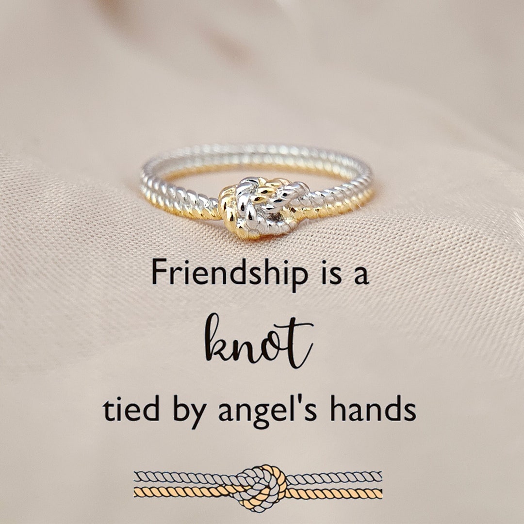 To My Best Friend Two Strand Knot Ring,friendship is a Knot Tied by ...