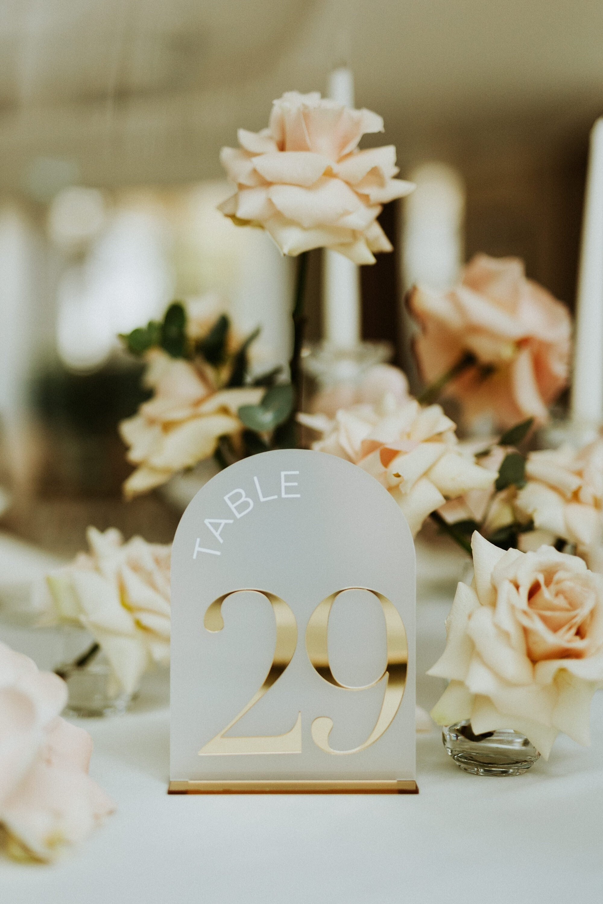 Table Numbers With Stands Wedding Table Numbers Arched - Etsy