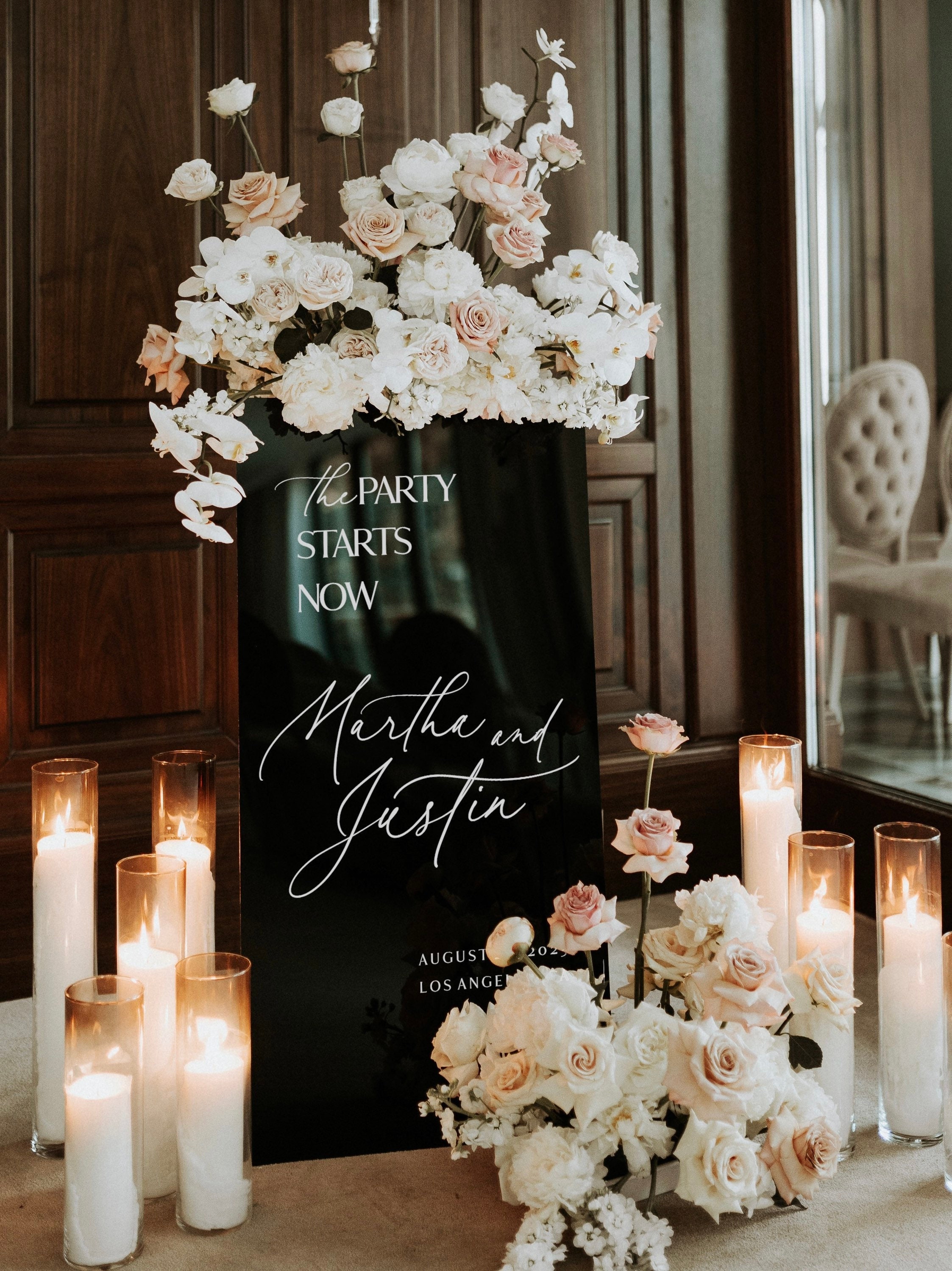 Modern Wedding Welcome Sign Black Acrylic Wedding Sign Welcome Sign ...