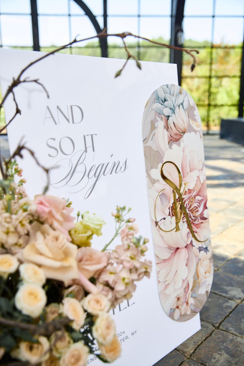 White Wedding Welcome Sign - 3D Gold Mirror Acrylic Wedding Sign - Gold ...