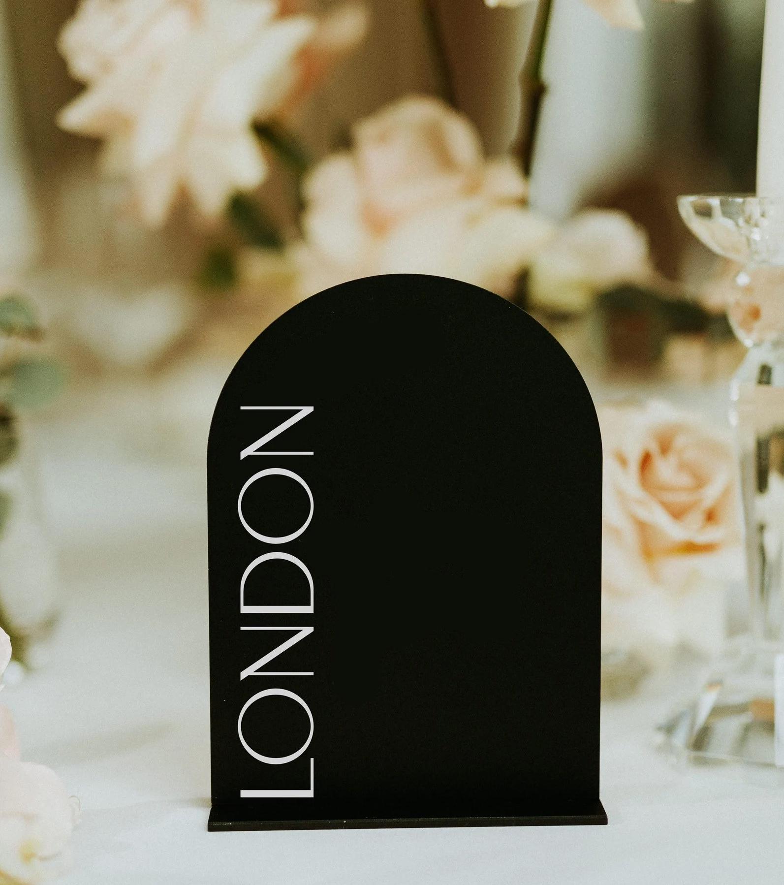 Table Numbers Wedding - Black Table Numbers - Wedding Table Signs ...