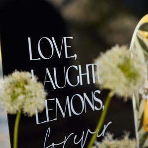 Lemon Wedding Welcome Sign - Layered Acrylic Sign With Standoffs ...