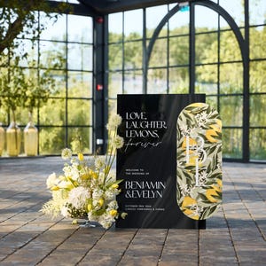 Lemon Wedding Welcome Sign - Layered Acrylic Sign With Standoffs ...