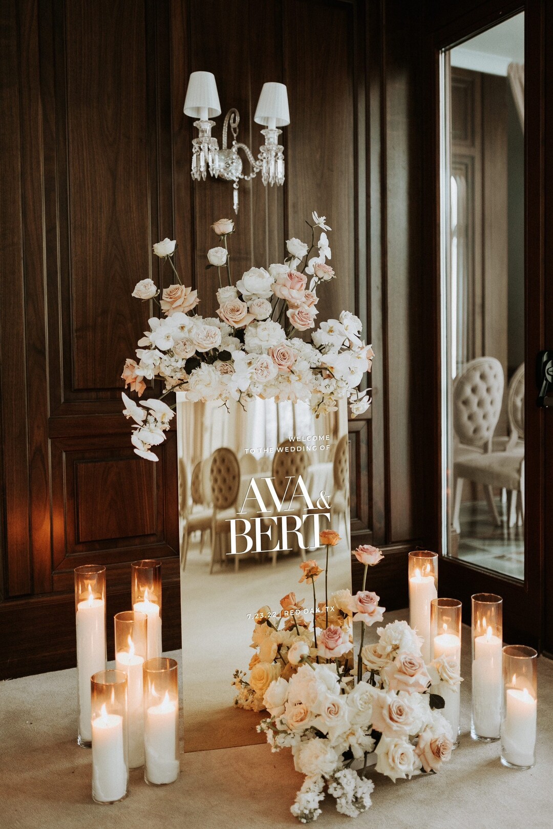 Gold Mirror Wedding Welcome Sign - Modern Welcome Sign - Wedding Sign ...