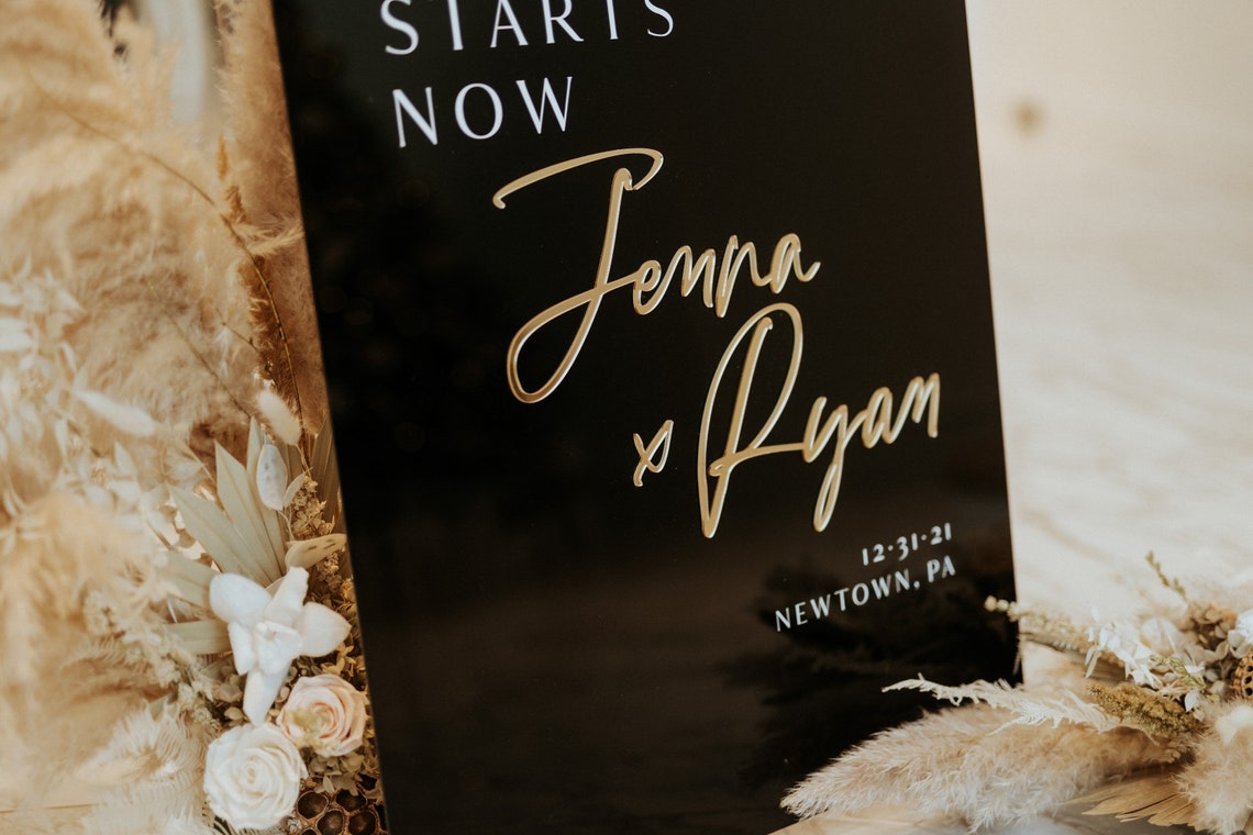 Wedding Welcome Sign Black Wedding Sign 3D Welcome Sign - Etsy