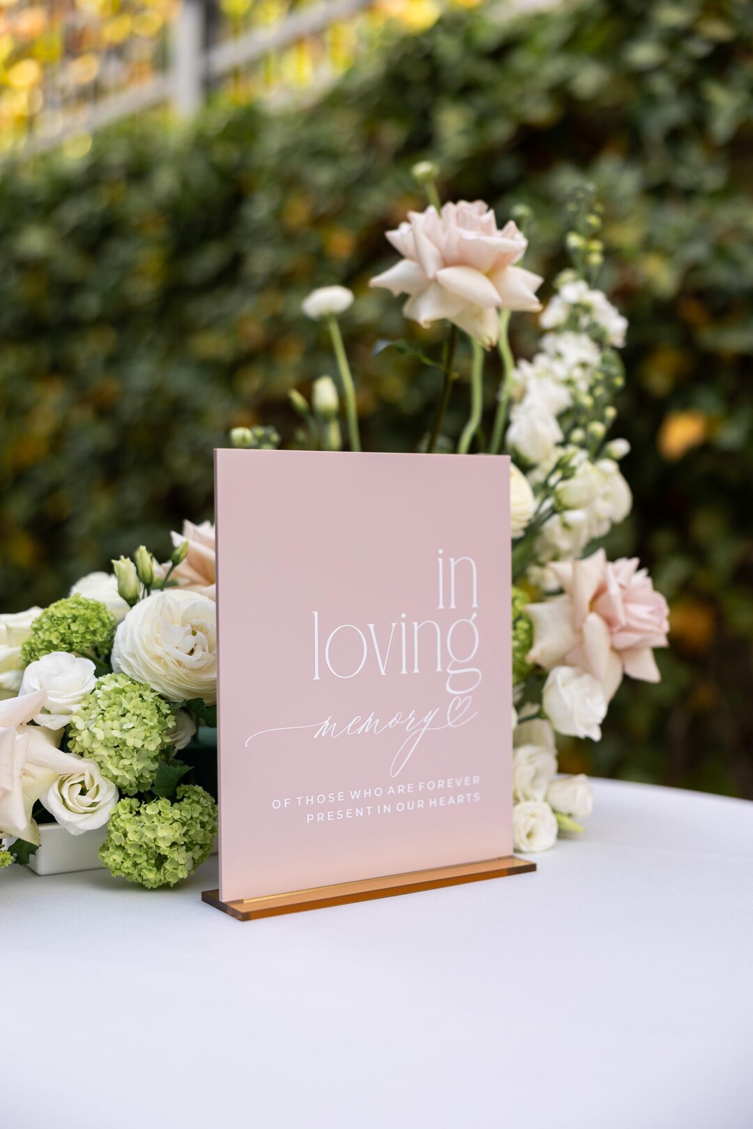 Set of 3 Acrylic Table Signs - Dusty Pink Wedding Bundle - Small ...