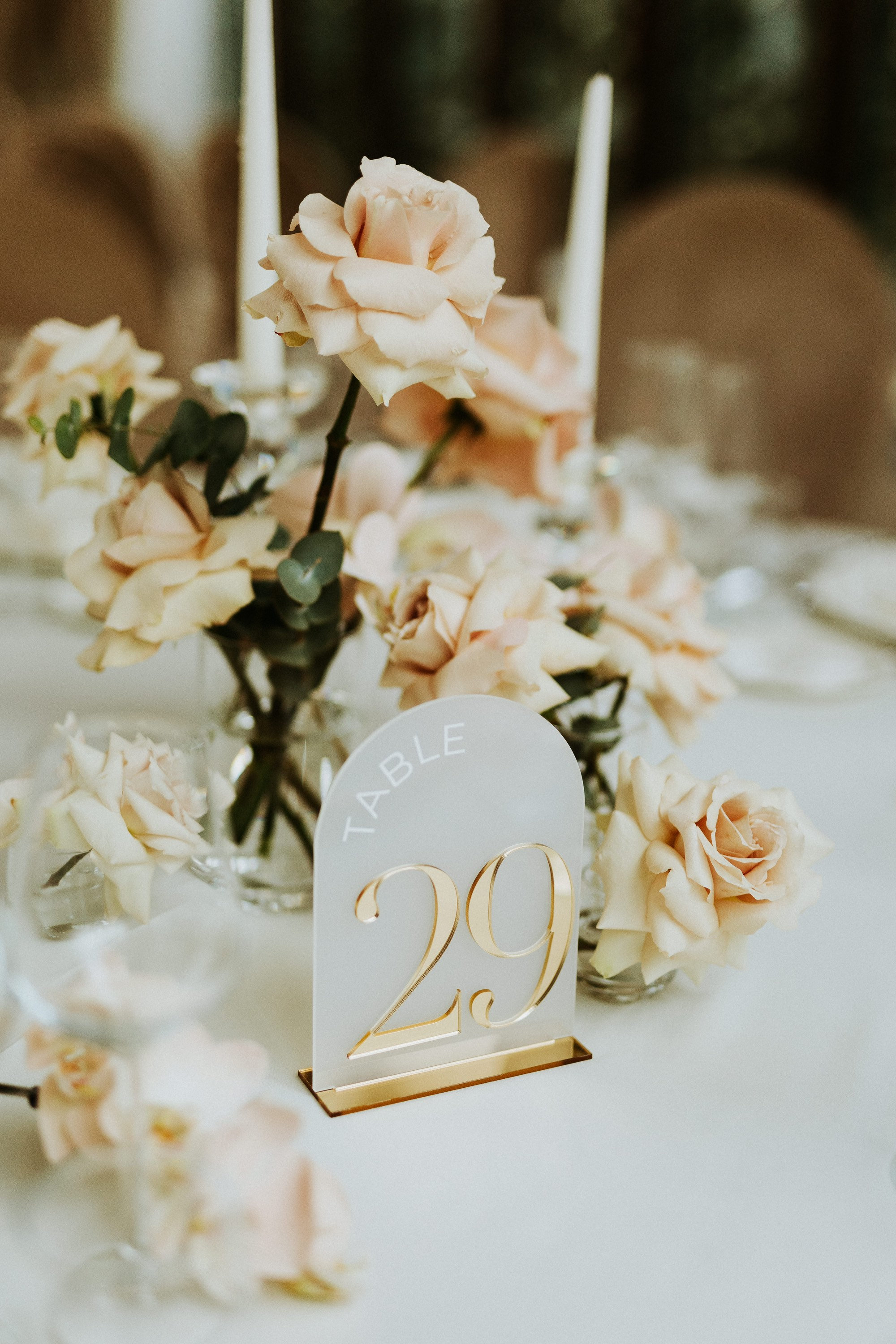 Table Numbers With Stands Wedding Table Numbers Arched - Etsy