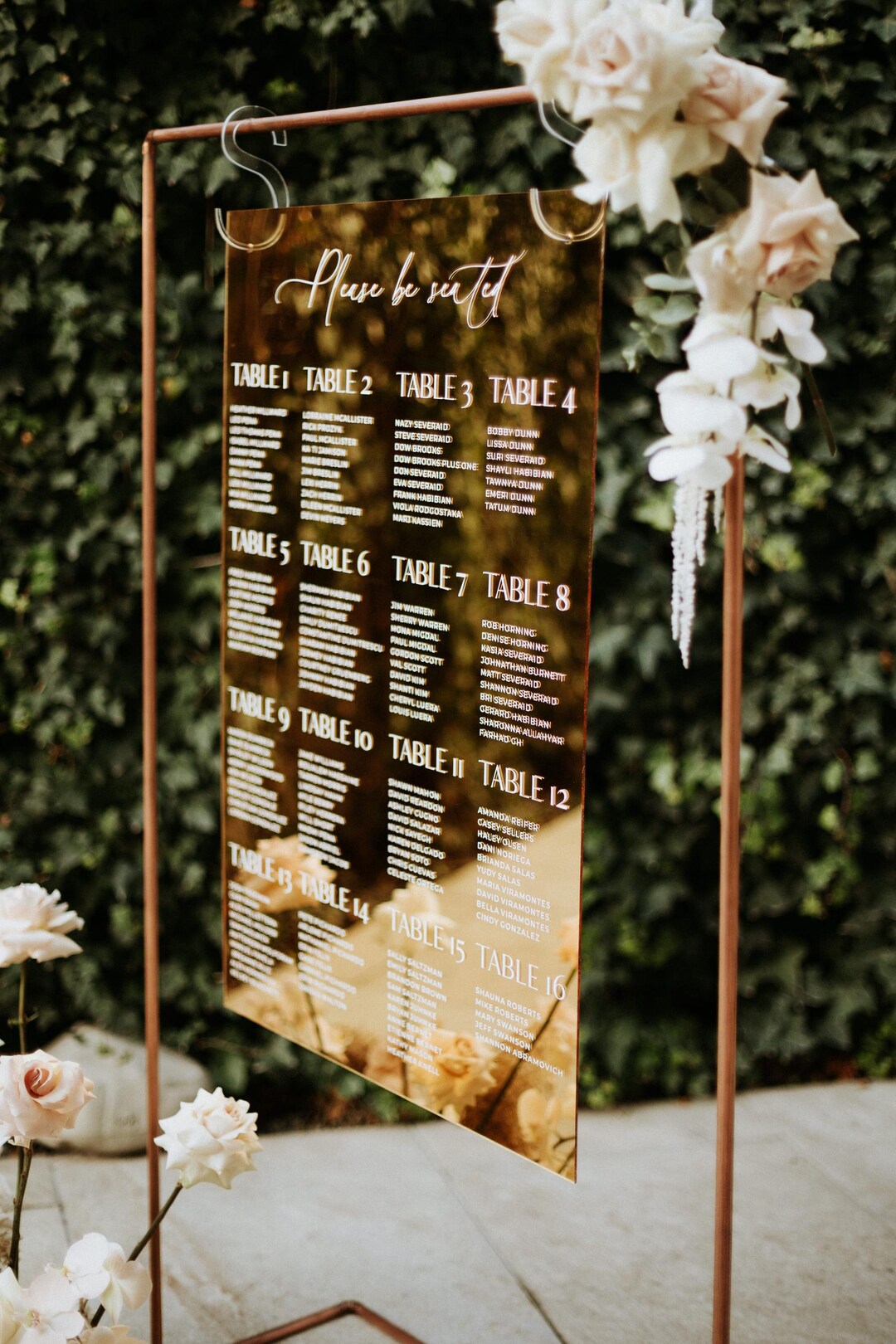 Copper Sign Stand - Copper Arbor - Wedding Sign Stand - Seating Chart ...