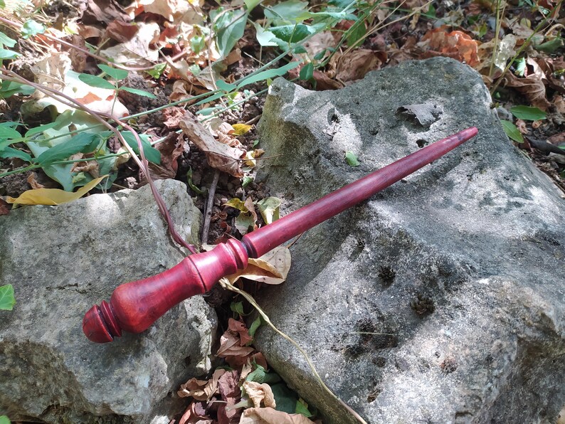 Painted Olive Wood Turned Magic Wand ,painted Olive Wood Turned Magic ...