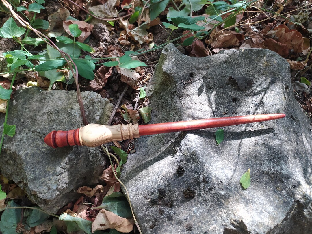 Painted Olive Wood Turned Magic Wand ,painted Olive Wood Turned Magic ...