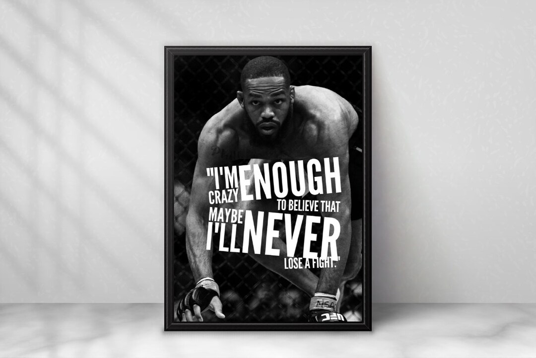 Jon Jones bones Quote Photo Print Poster, MMA Wall Art Boxing Poster ...