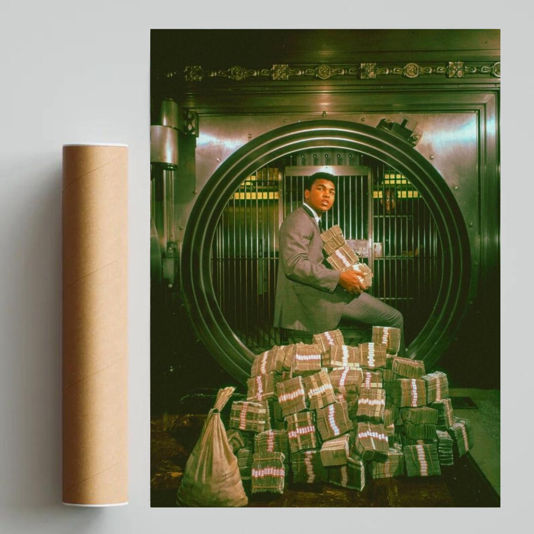 Mohammed Ali Bank Vault Poster, Boxing Poster, Sports Poster, Boxing ...