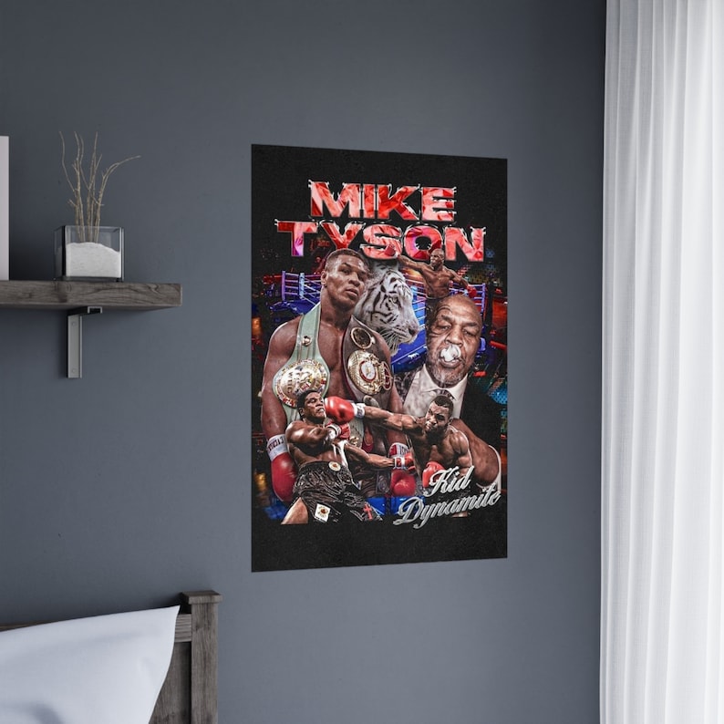 Mike Tyson Iconic Poster, Boxing Poster, Sports Poster, Boxing Wall Art ...