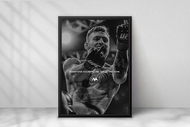 Conor Mcgregor Iconic UFC Poster, MMA Wall Art Boxing Poster Fighter ...