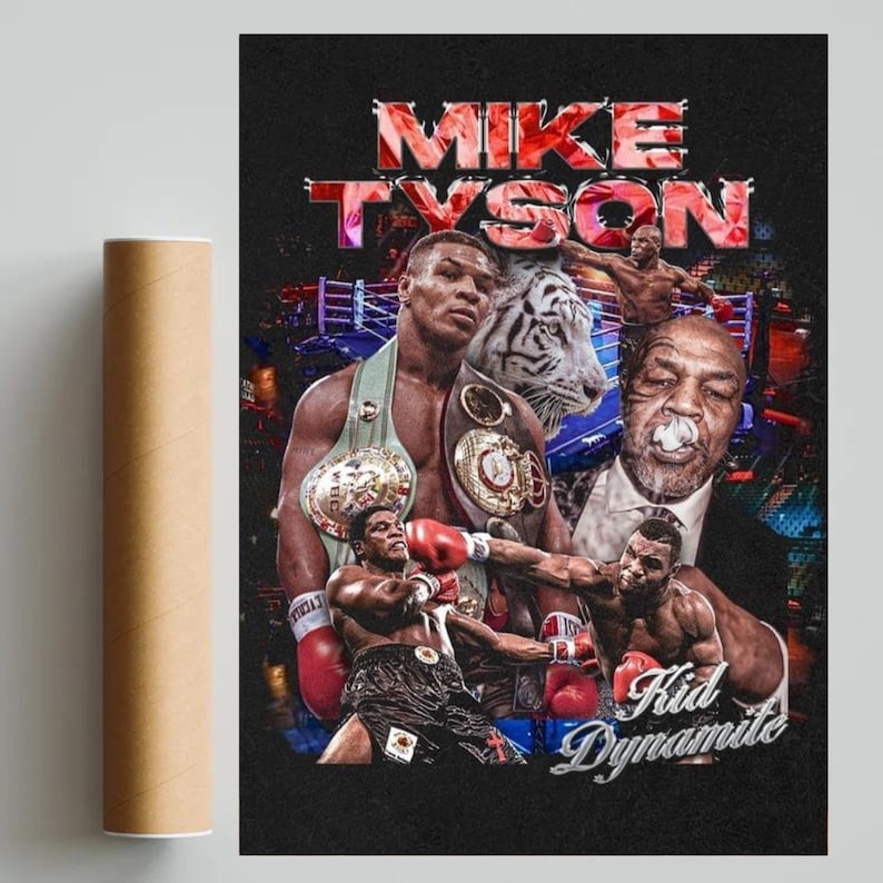 Mike Tyson Iconic Poster, Boxing Poster, Sports Poster, Boxing Wall Art ...