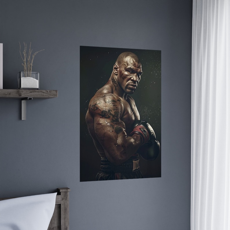 Mike Tyson Iconic Poster, Boxing Poster, Sports Poster, Boxing Wall Art ...
