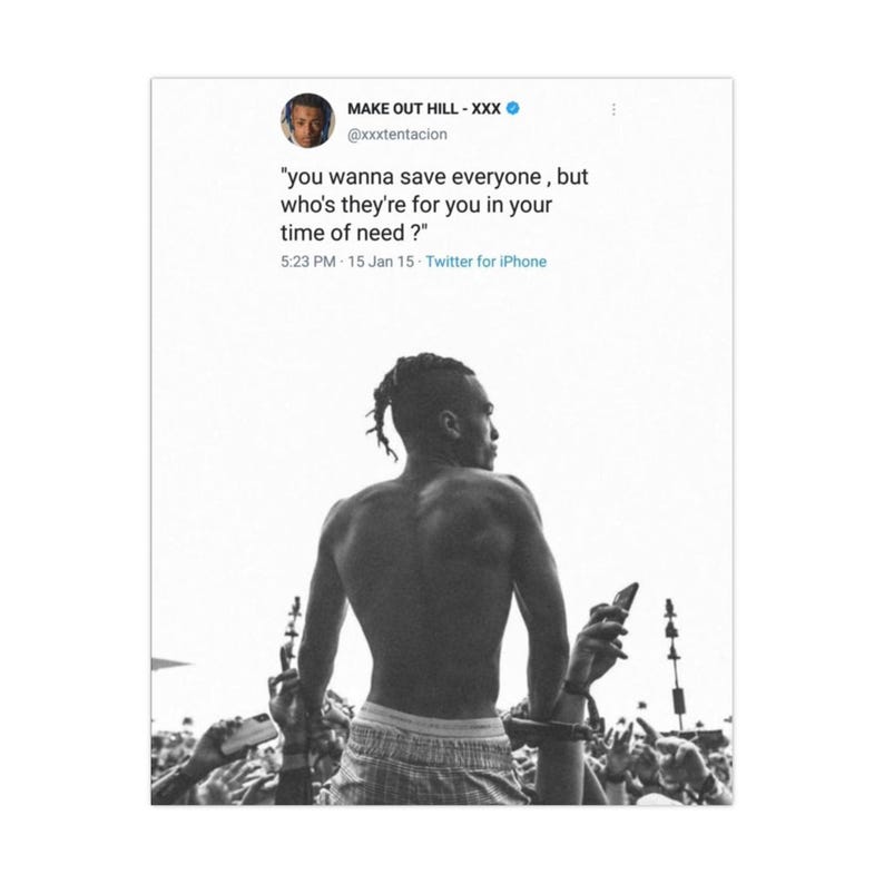 DIGITAL XXXTENTACION Poster Rap Poster, Hip-hop Poster, Wall Art ...