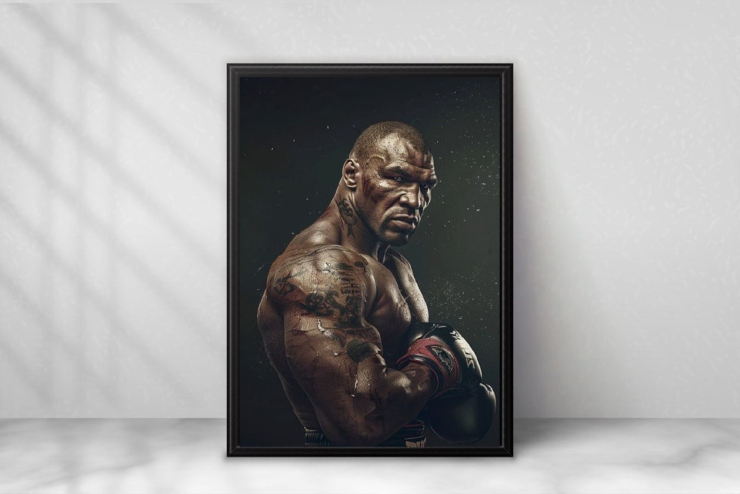 Mike Tyson Iconic Poster, Boxing Poster, Sports Poster, Boxing Wall Art ...