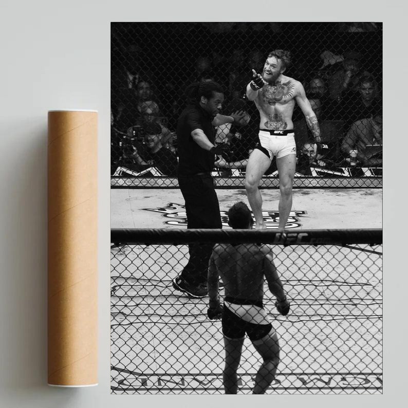 Conor Mcgregor Iconic UFC Poster, MMA Wall Art Boxing Poster Fighter ...