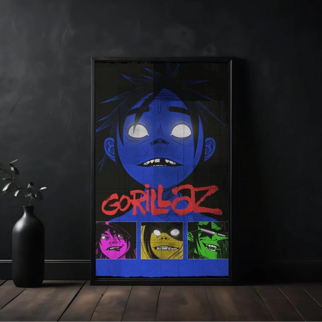 The Gorillaz Poster, Animated Band Wall Art, Alternative Music Print ...