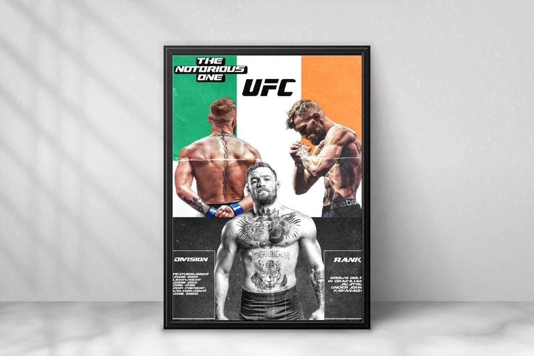 Conor Mcgregor Iconic UFC Poster, MMA Wall Art Boxing Poster Fighter ...