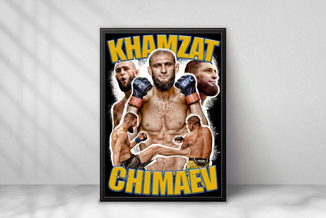 DIGITAL - Khamzat Chimaev ''smash'' UFC Poster, MMA Wall Art Boxing ...