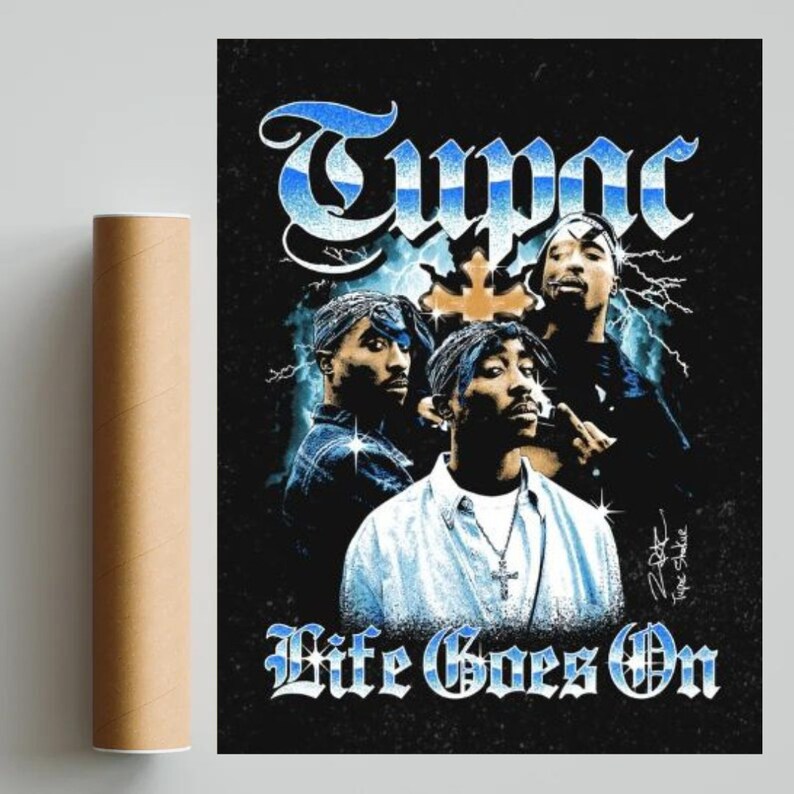 DIGITAL Tupac 2pac ''life Goes On'' Poster, Music Poster, Canvas Poster ...