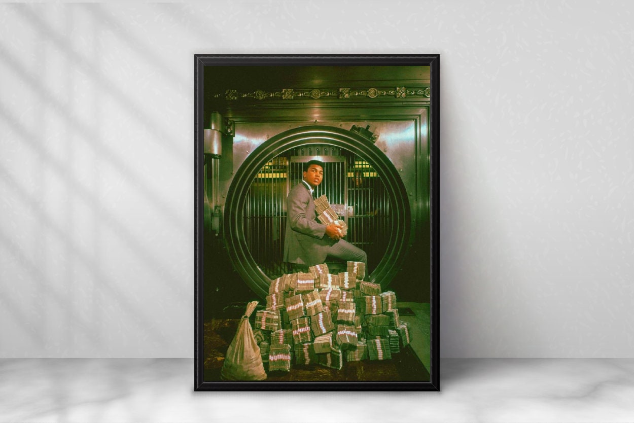 Mohammed Ali Bank Vault Poster, Boxing Poster, Sports Poster, Boxing ...