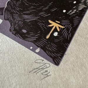 Dumbfounded Hand-printed Linocut Art 29x45,5 Cm - Etsy