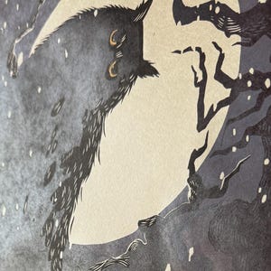 Dumbfounded Hand-printed Linocut Art 29x45,5 Cm - Etsy