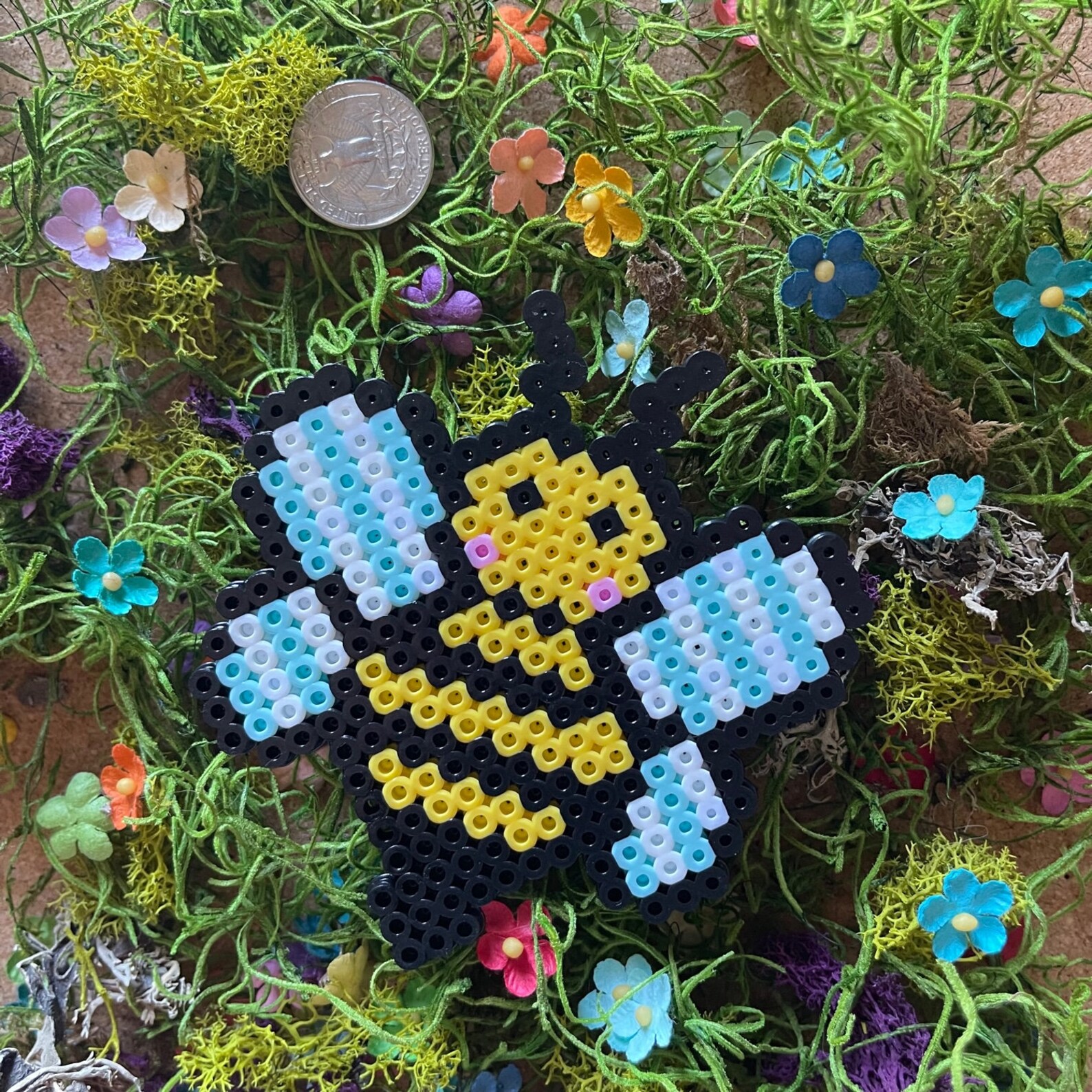 Little Bee Perler Bead Art - Etsy