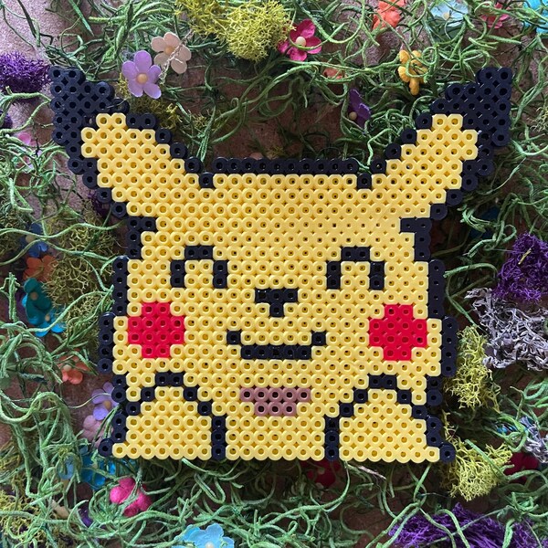 Pikachu Perler - Etsy