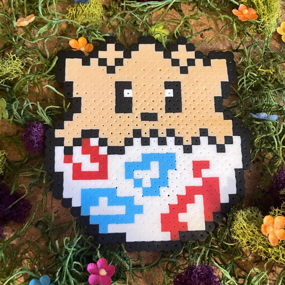 Togepi Perler Bead Art 5x4.5 Inch - Etsy