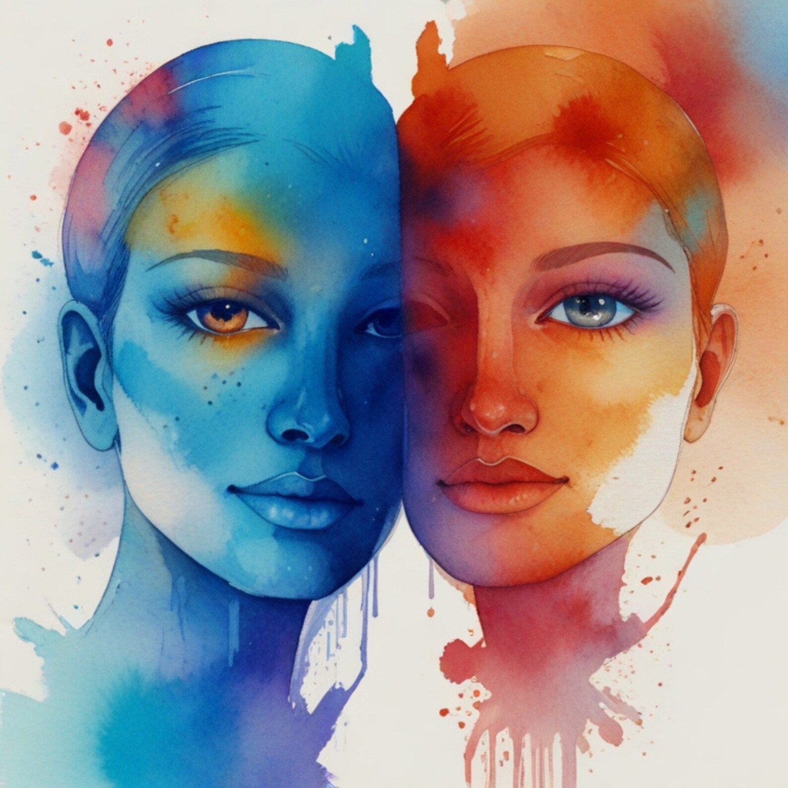 Zodiac Png Gemini T-shirt:sublimity Png Colorful Watercolor T-shirt ...