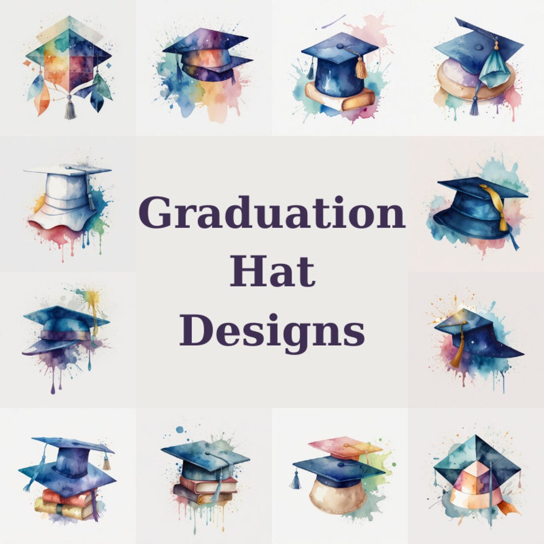 Watercolor Special Graduation Hat Graduation Gift University Graduation ...