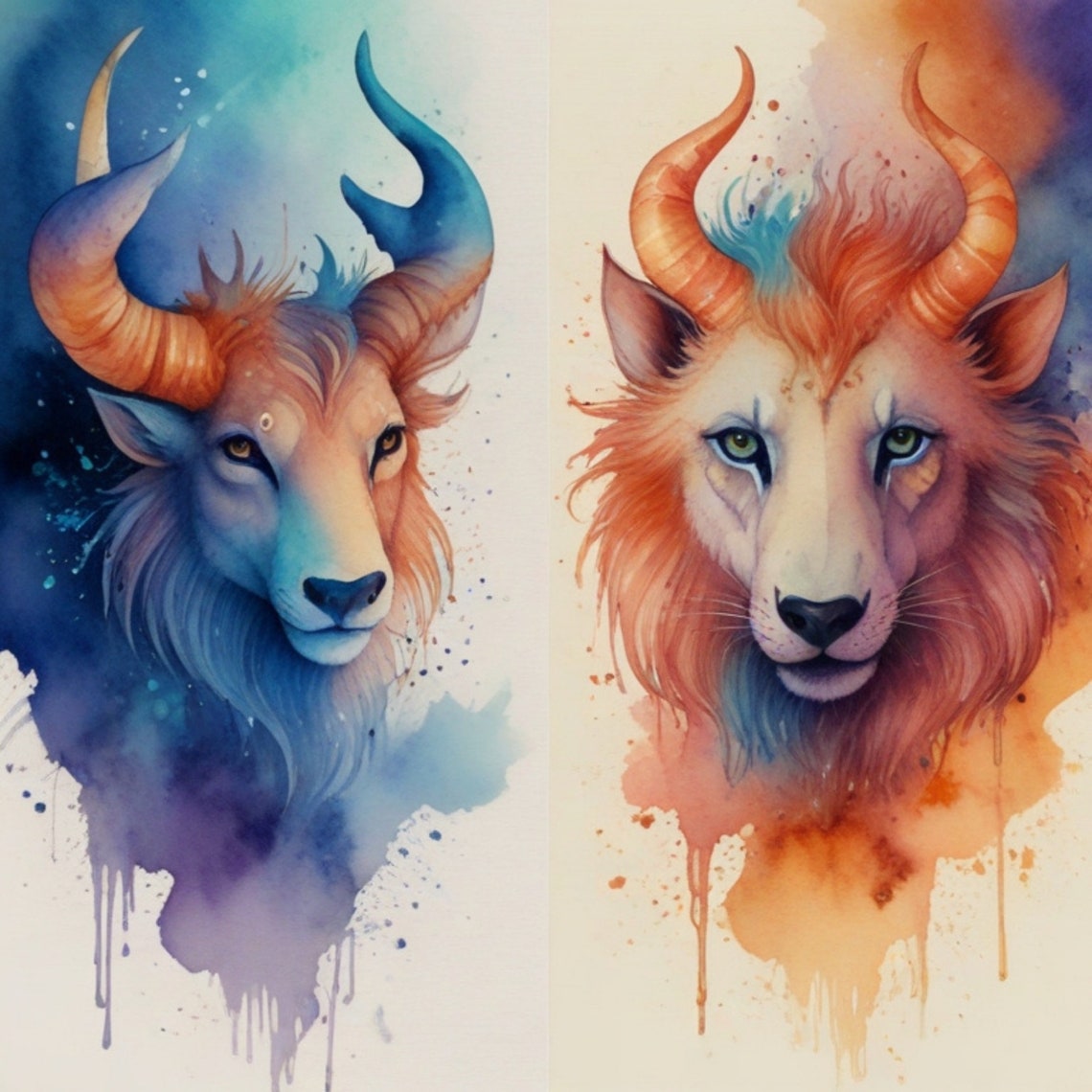 Zodiac Png Gemini T-shirt:sublimity Png Colorful Watercolor T-shirt ...