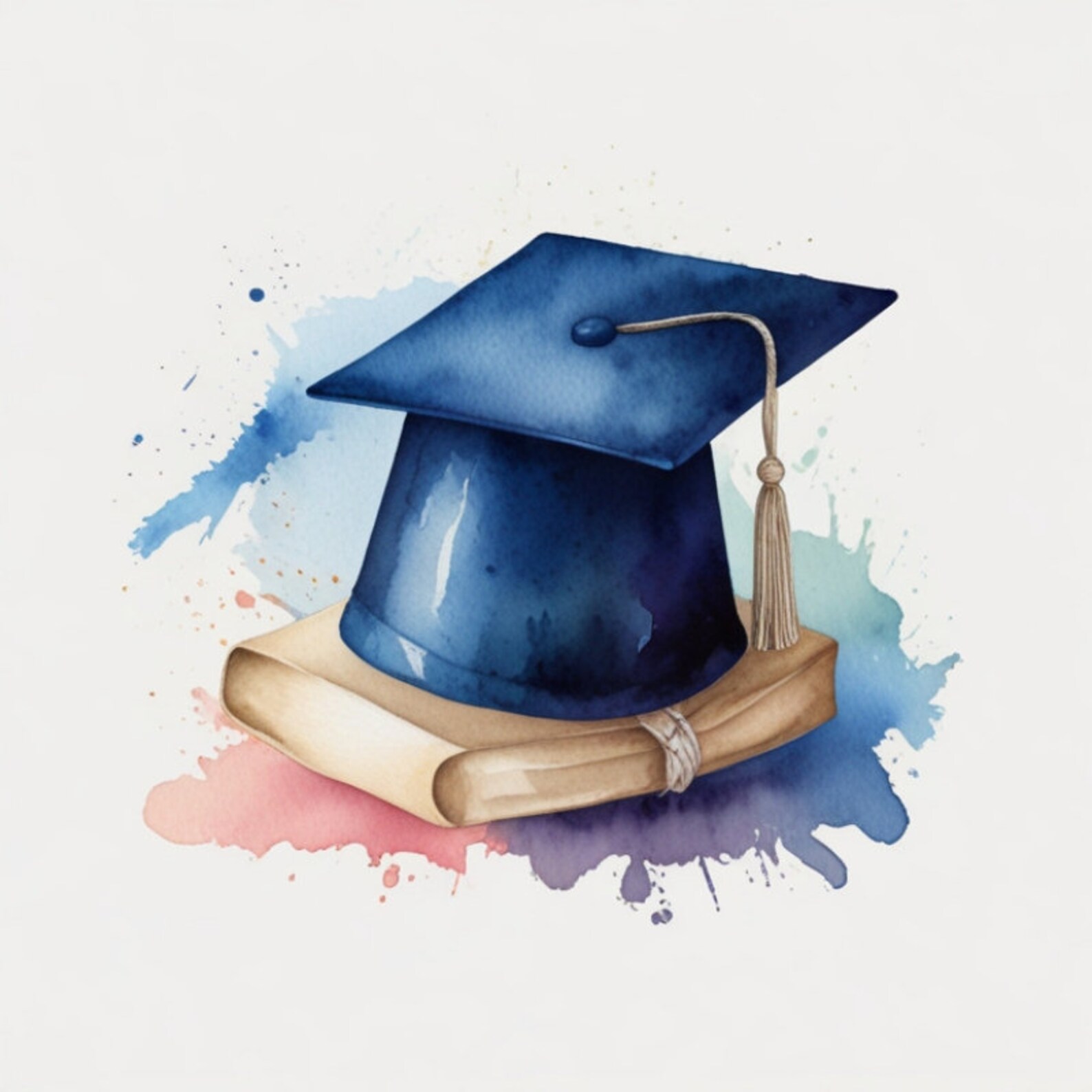 Watercolor Special Graduation Hat Graduation Gift University Graduation ...
