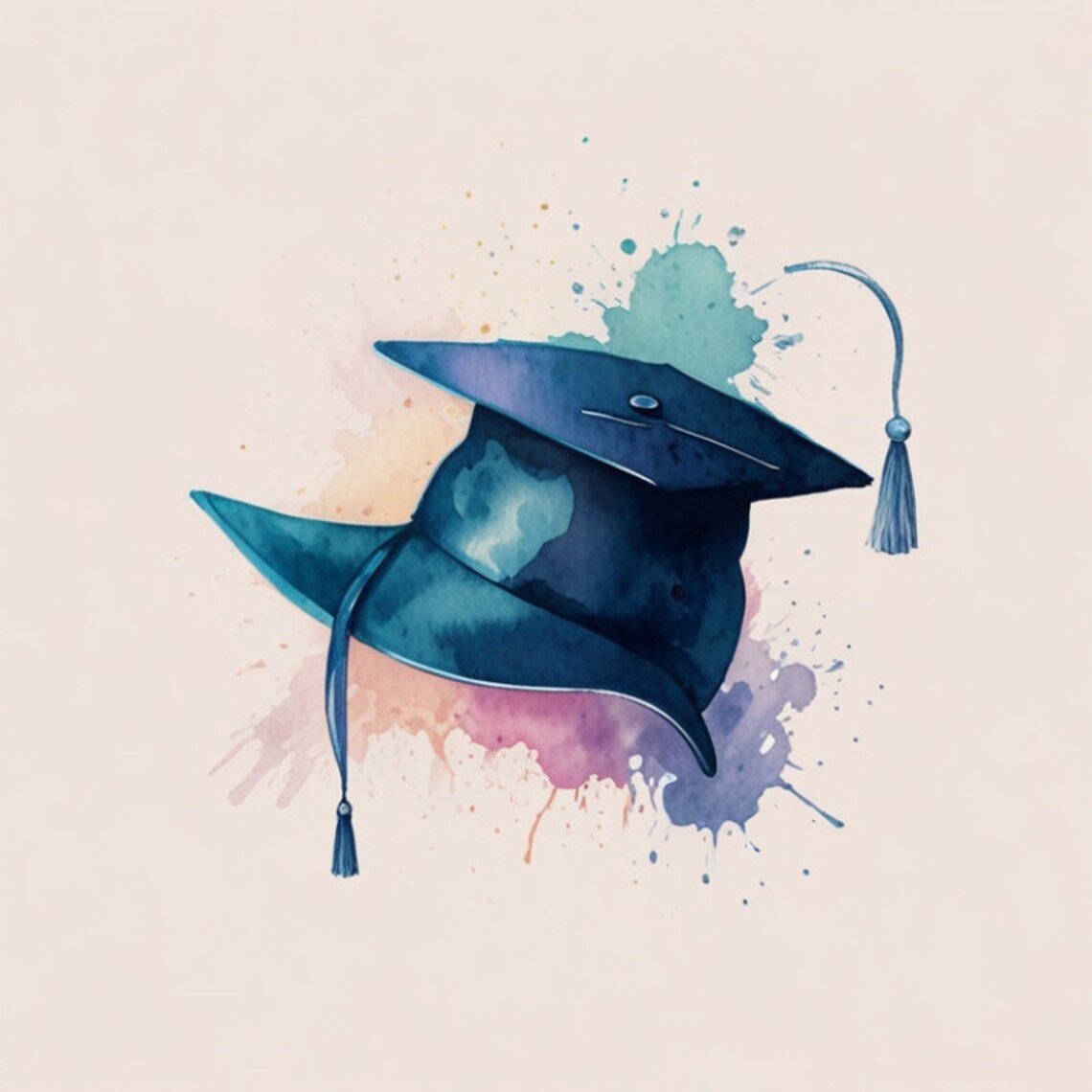 Watercolor Special Graduation Hat Graduation Gift University Graduation ...