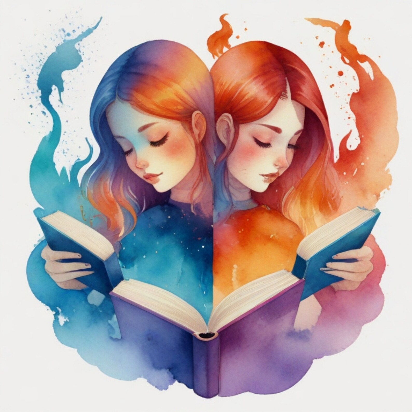 Zodiac Png Gemini T-shirt:sublimity Png Colorful Watercolor T-shirt ...