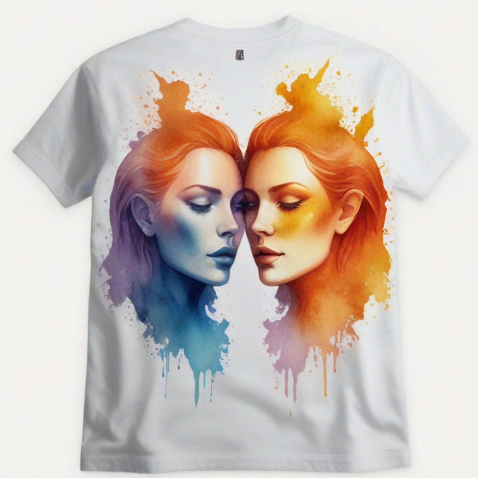 Zodiac Png Gemini T-shirt:sublimity Png Colorful Watercolor T-shirt ...