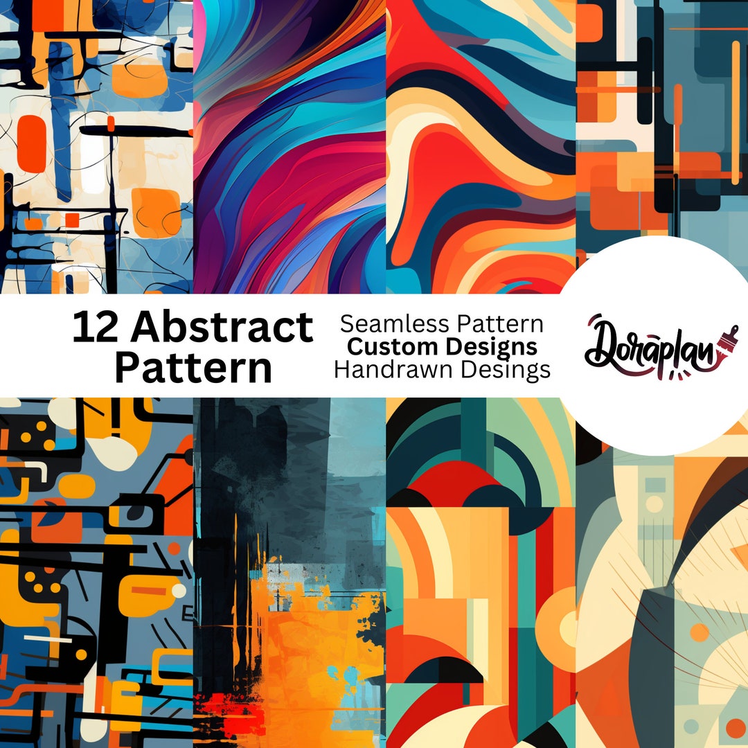 Abstract Art Symbols Pattern Seamless Patterns Digital Download ...