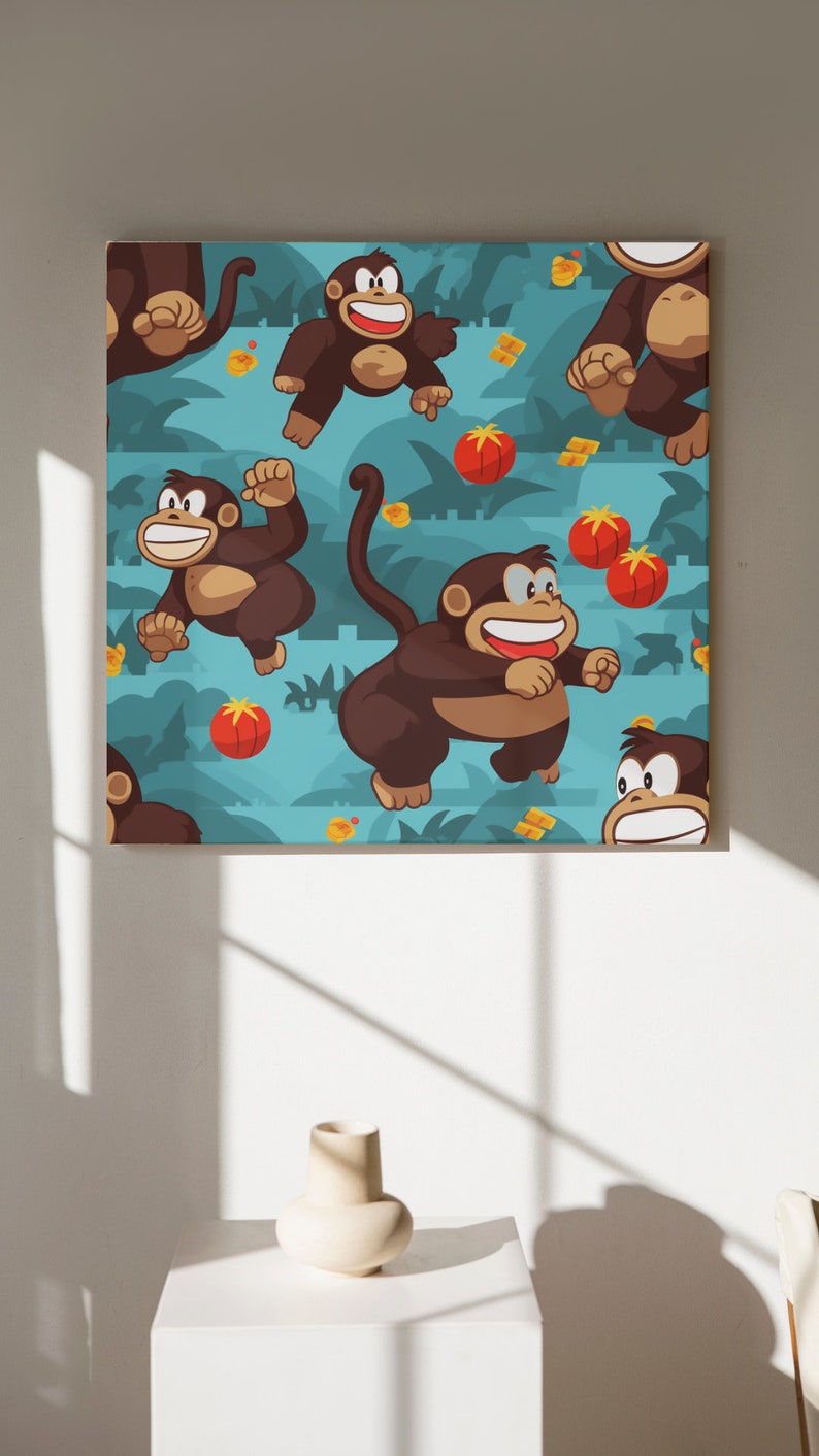 Retro Monkey Pattern Seamless Patterns Digital Download - Etsy