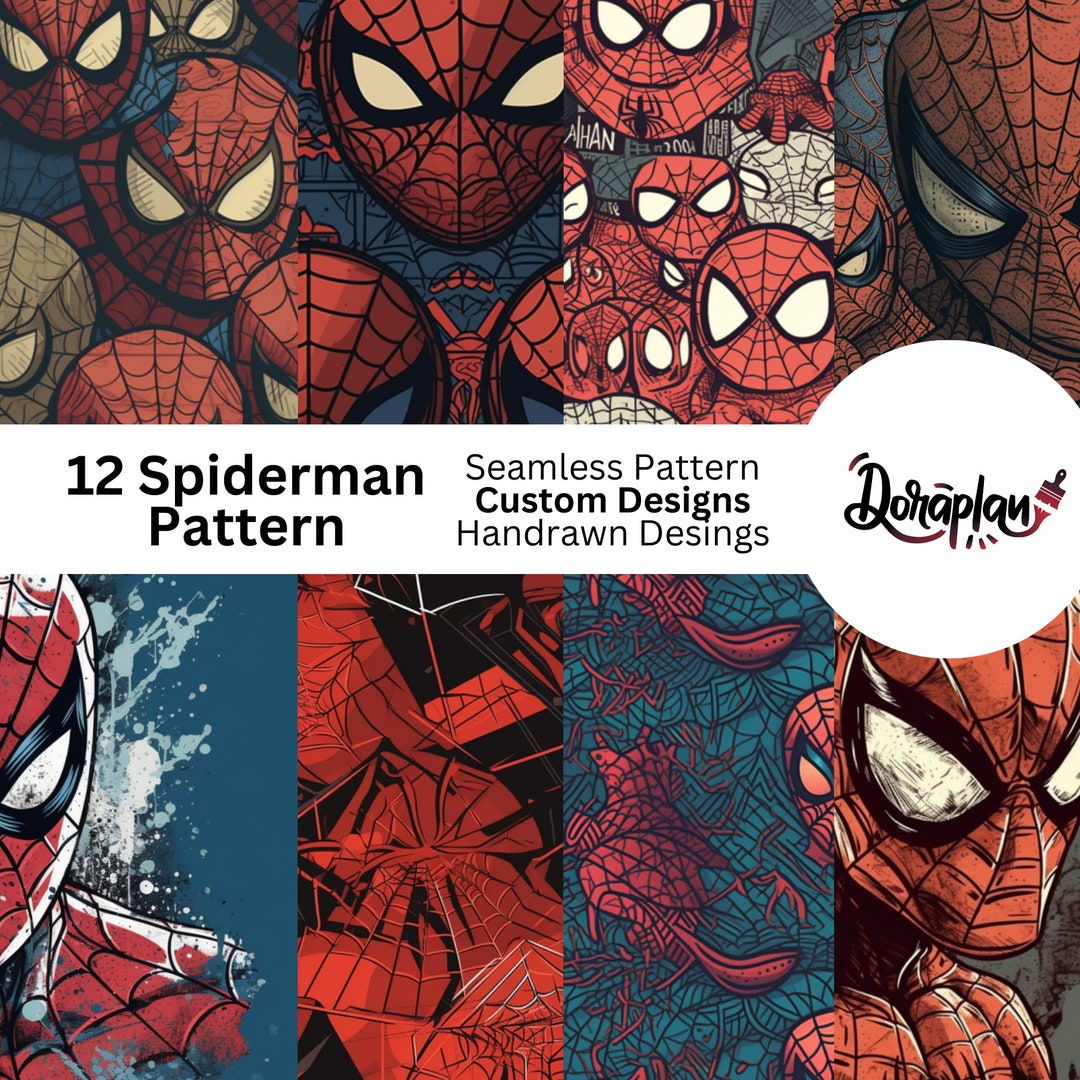 Spidey Super Hero, Digital Papers, Spidey Seamless Birthday Print ...
